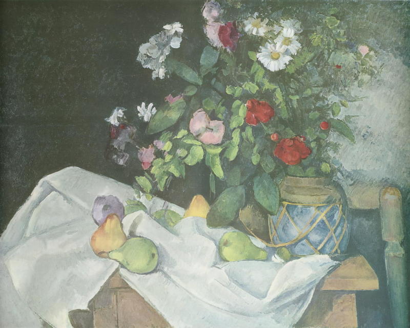 Kunstdruck "Stillleben mit Blumen" von Cézanne Paul