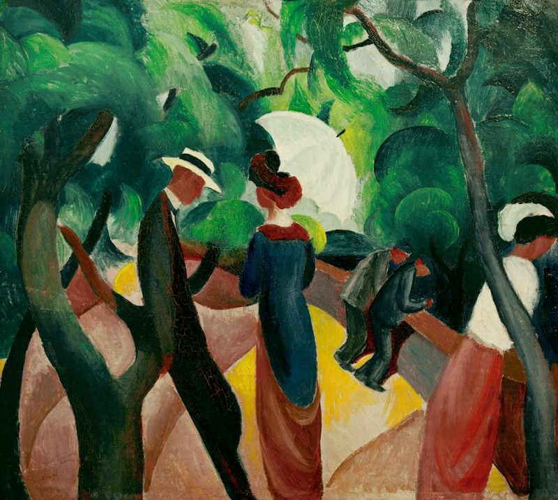Kunstdruck Promenade von Macke August